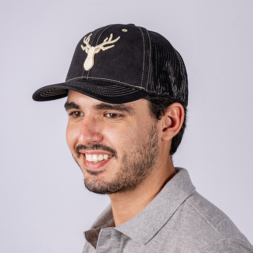 Boné preto alce bege tela RAAT | RAAT